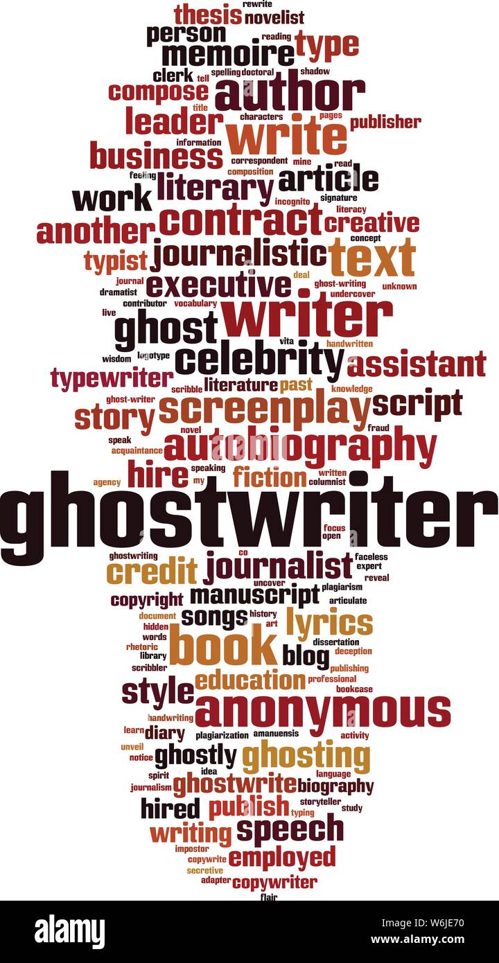 Ghostwriter word cloud concept. Collage made of words about ghostwriter ...