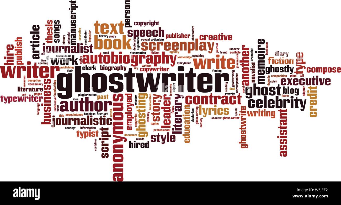 Ghostwriter word cloud concept. Collage made of words about ghostwriter ...