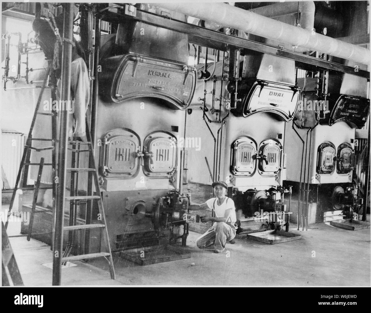 Manzanar Relocation Center, Manzanar, California. Hospital boiler room ...