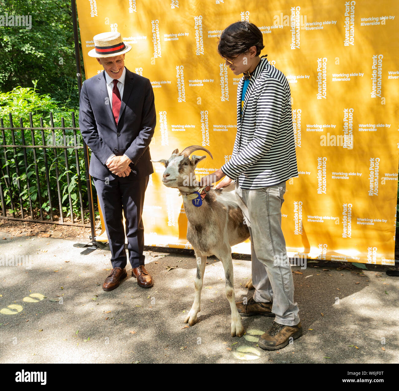 New York, United States. 01st Aug, 2019. George Shea certifies goat ...