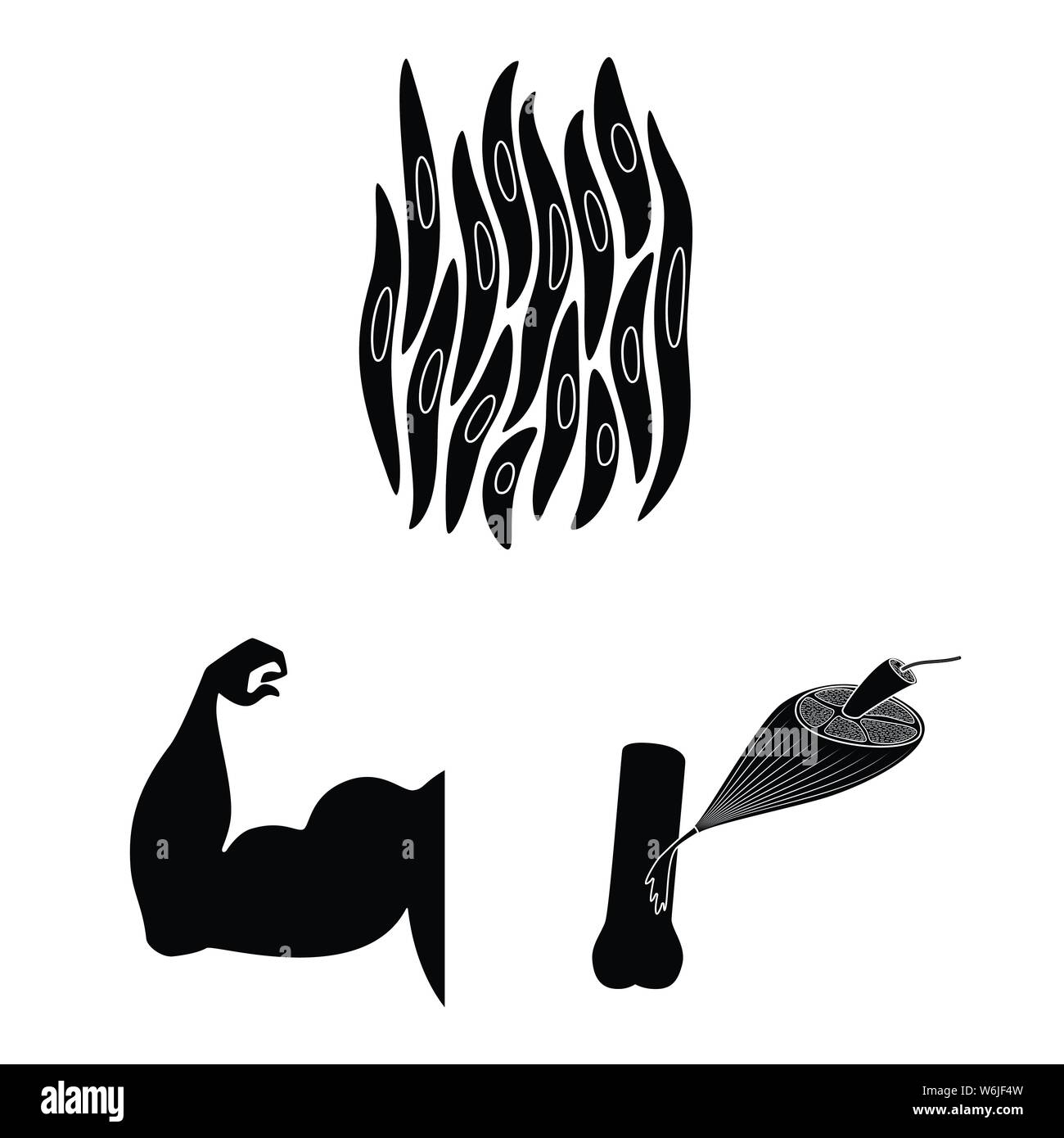 Vector illustration of human and body symbol. Collection of human and ...