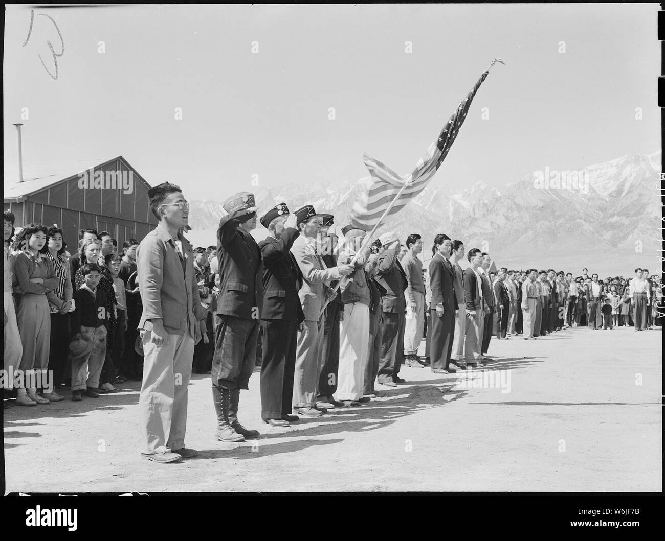 Manzanar Relocation Center, Manzanar, California. Memorial Day services ...