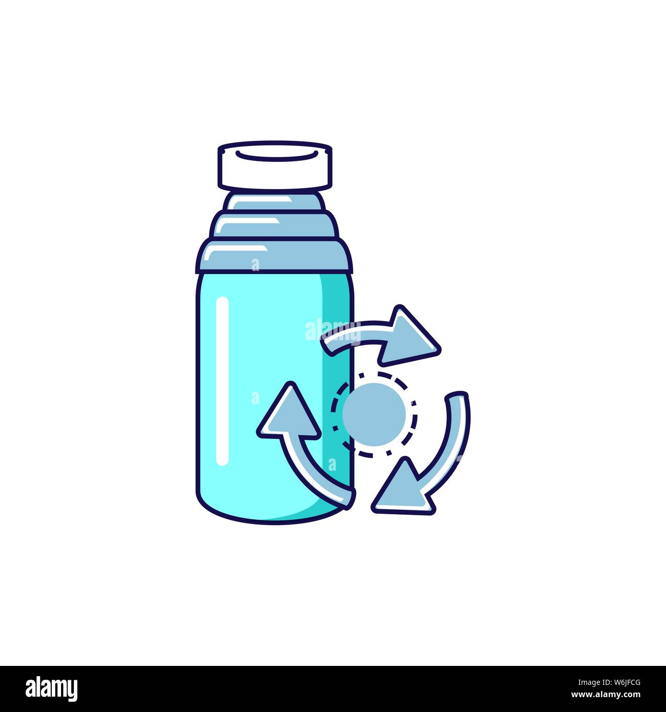 Bottle recycle arrows icon Cut Out Stock Images & Pictures - Alamy