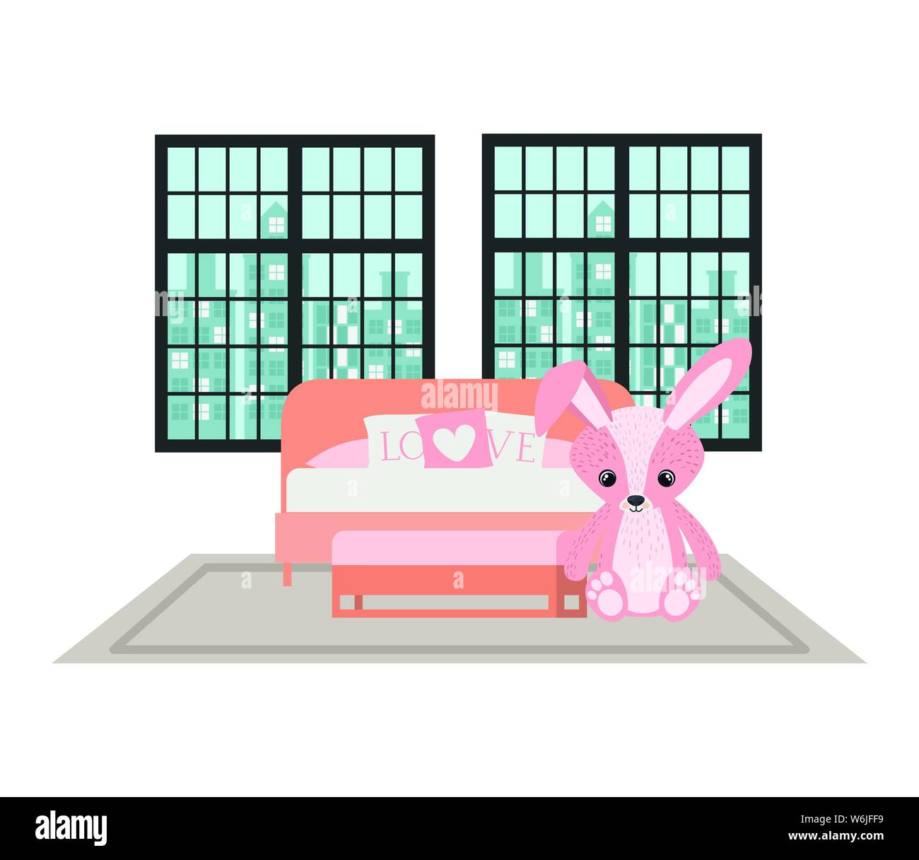 Isolated teddy rabbit design vector illustration Stock Vector Image ...