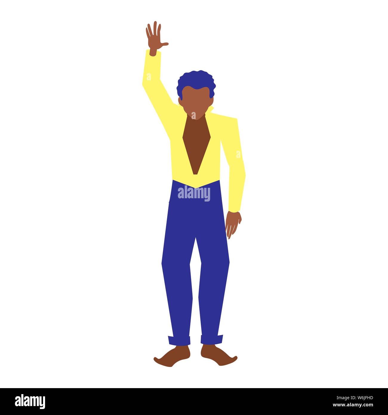 dancing man character on white background vector illustration Stock ...