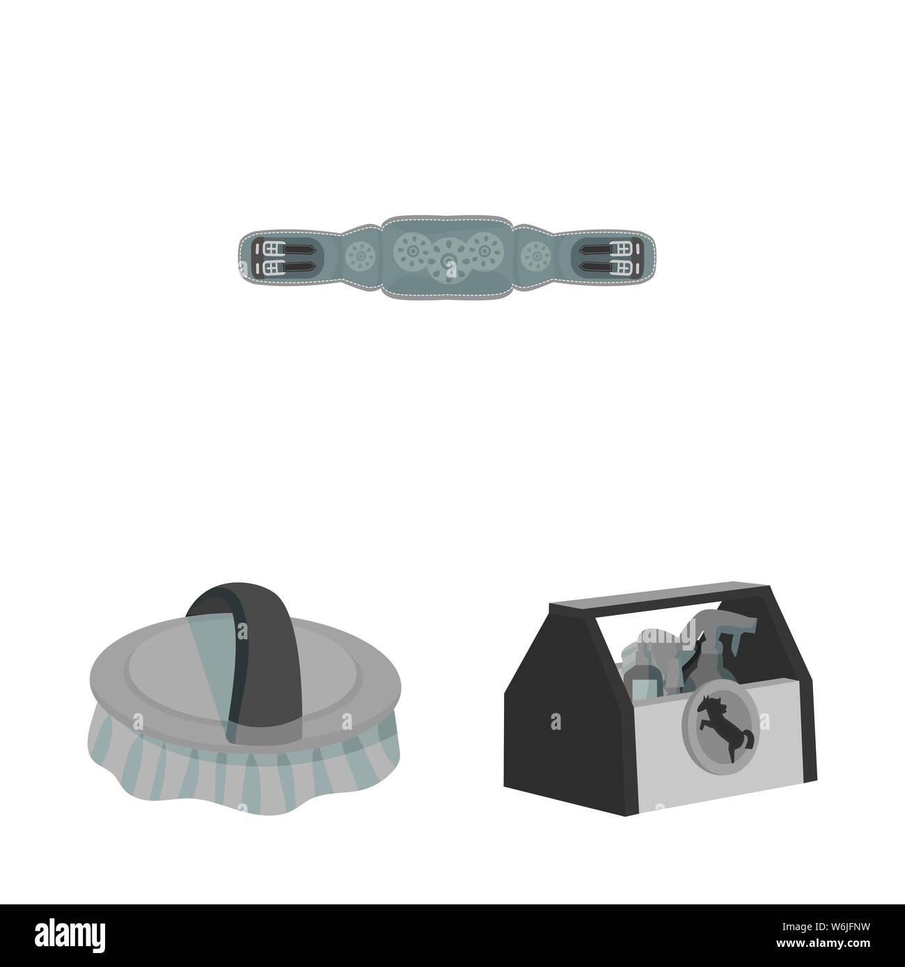 Isolated object of race and horse sign. Set of race and racing stock ...