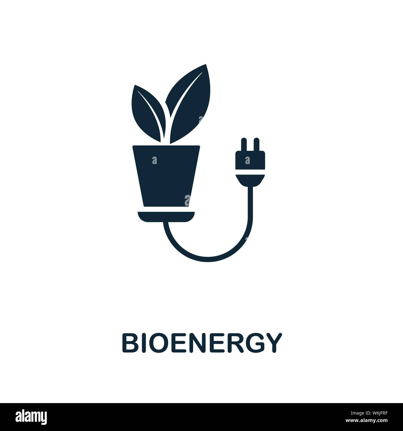 Bioenergy vector icon symbol. Creative sign from science icons ...