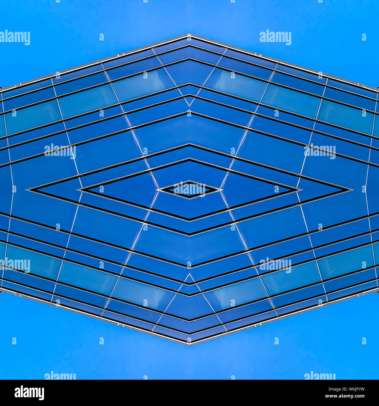 Square frame Large photo of the windows of an office building Stock ...