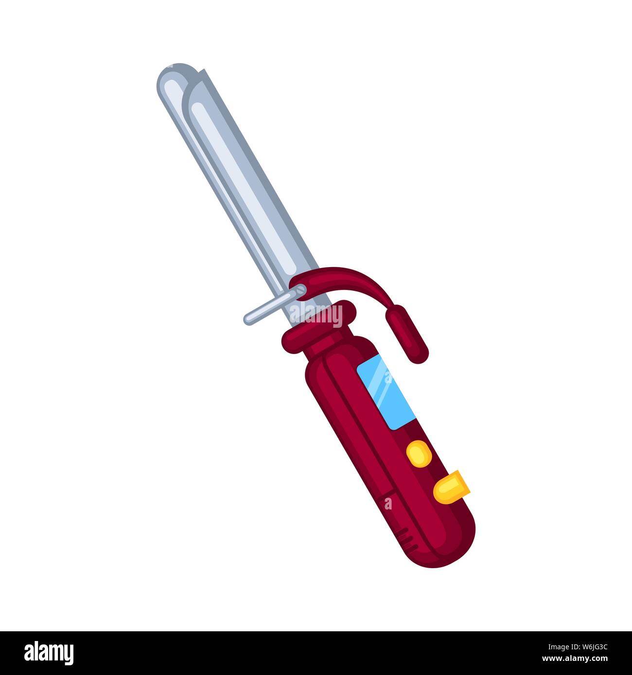 Colorful cartoon hair curling iron Stock Vector Image & Art - Alamy