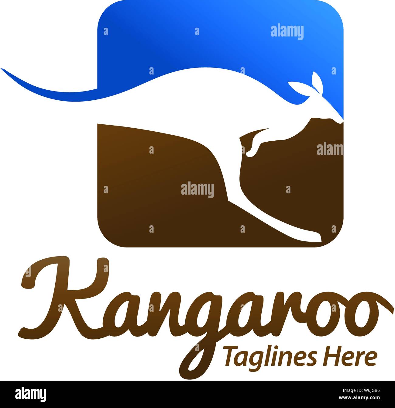 Colorful kangaroo logo design hi-res stock photography and images - Alamy