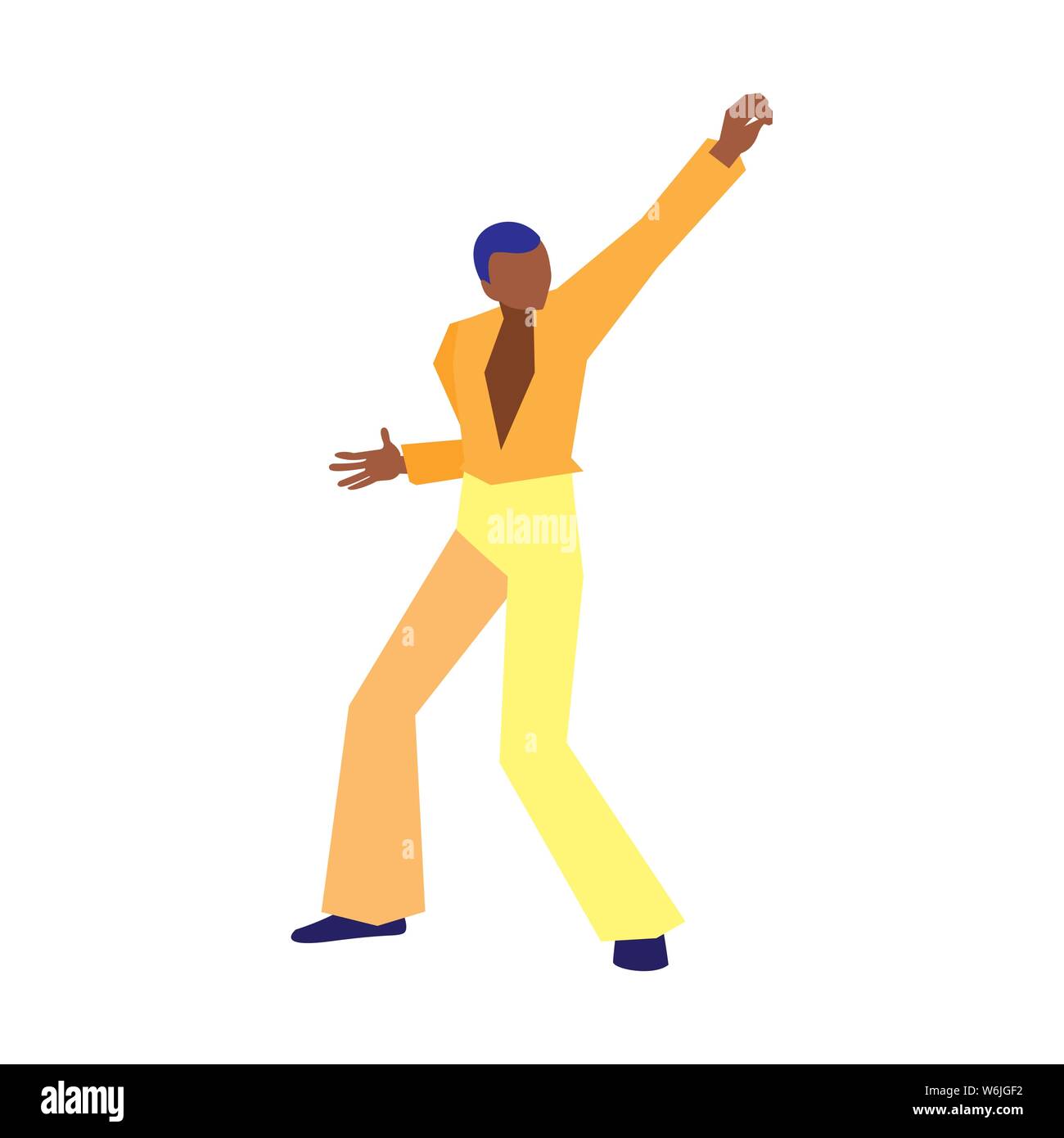 dancing man character on white background vector illustration Stock ...