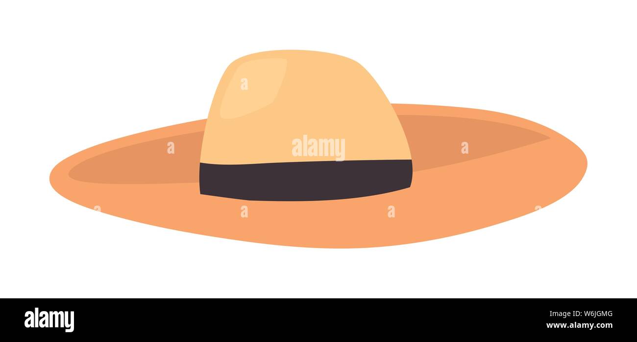 wicker hat fashion icon in white background vector illustration Stock ...