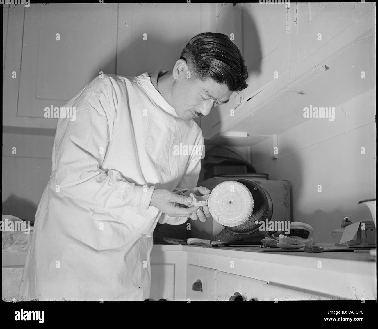 Minidoka Relocation Center. Doctor T. Uchida. Chief Dentist. Polishing ...