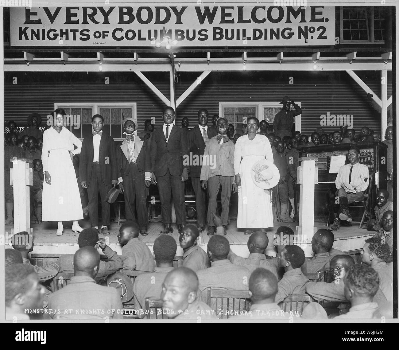 English: Minstrels at Knights of Columbus Building Number 2-- Camp ...