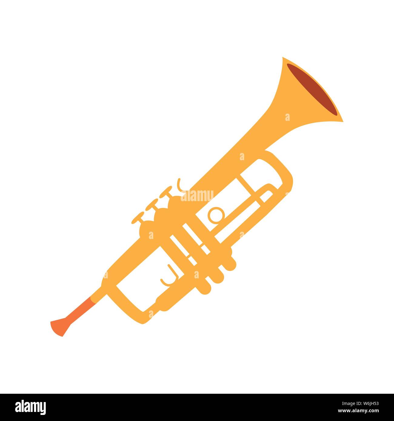 trumpet musical on white background vector illustration Stock Vector ...