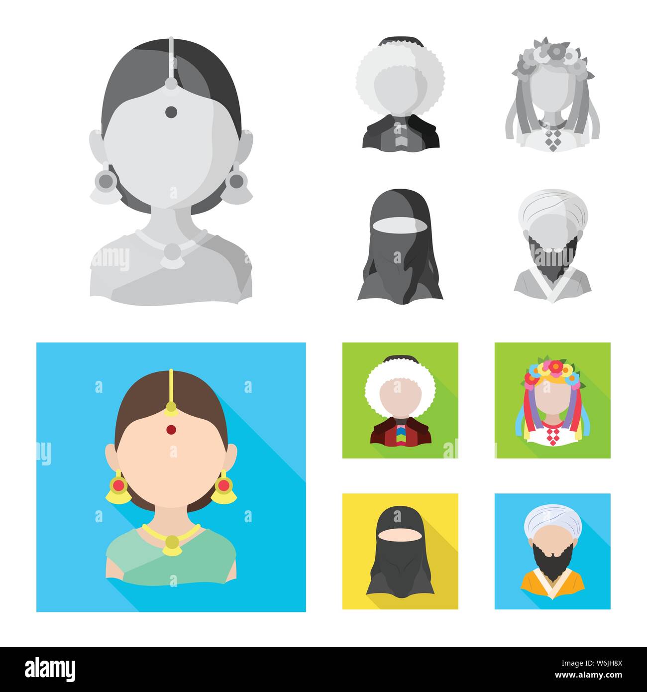 Vector illustration of imitator and resident symbol. Set of imitator ...