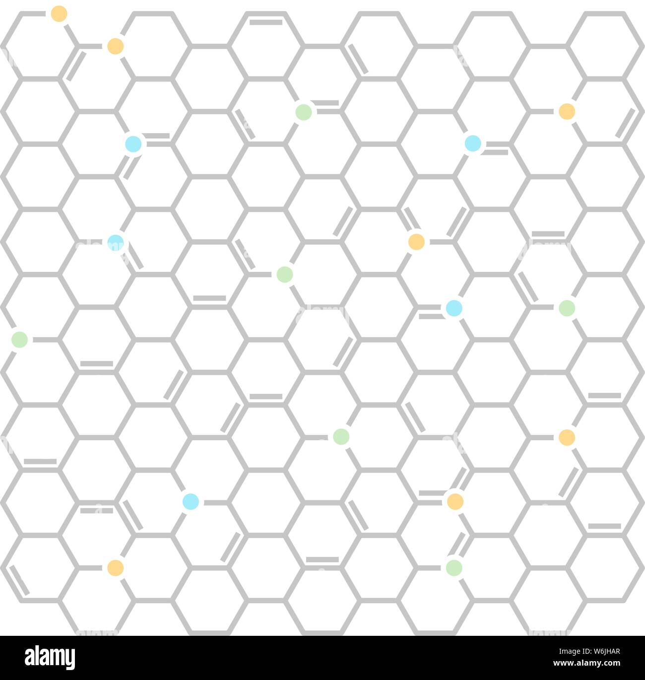 Vector illustration. Flat molecular background in soft colors ...