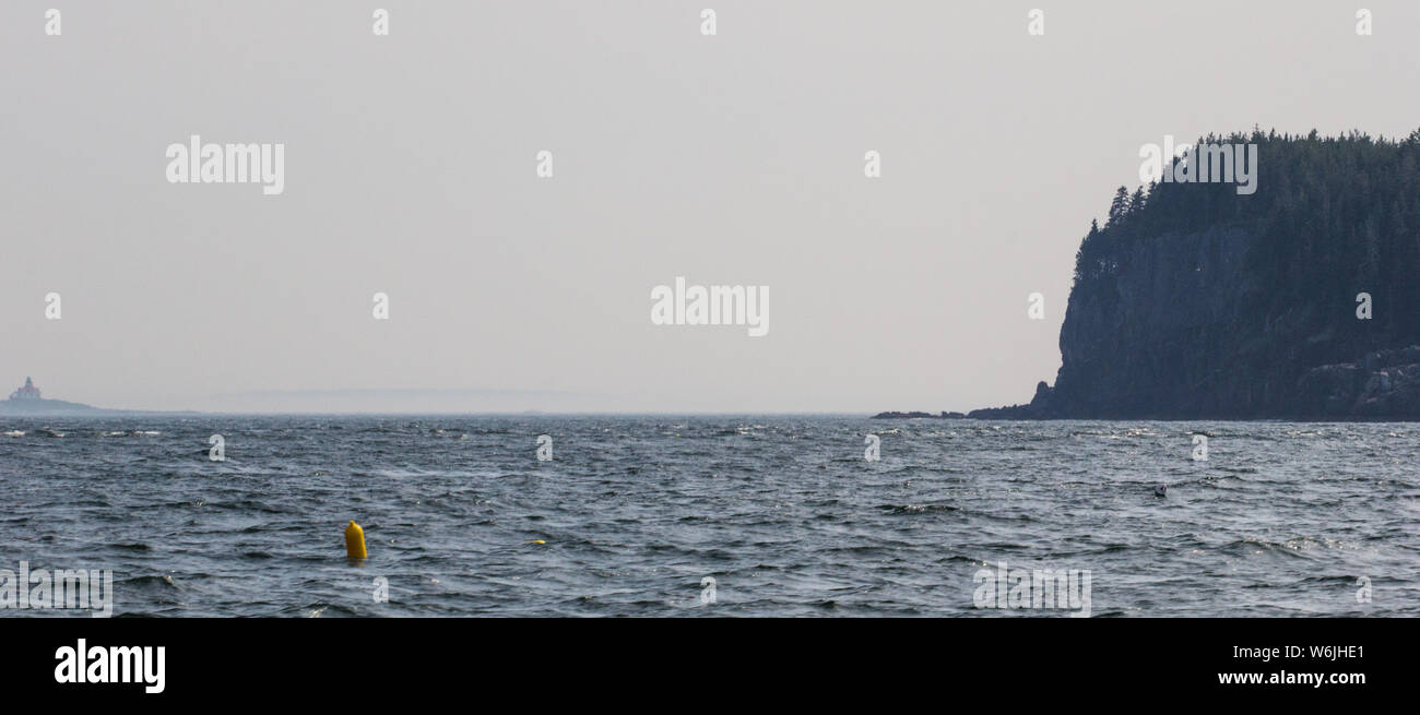Egg Rock Lighthouse and Ironbound Island, Maine Stock Photo - Alamy