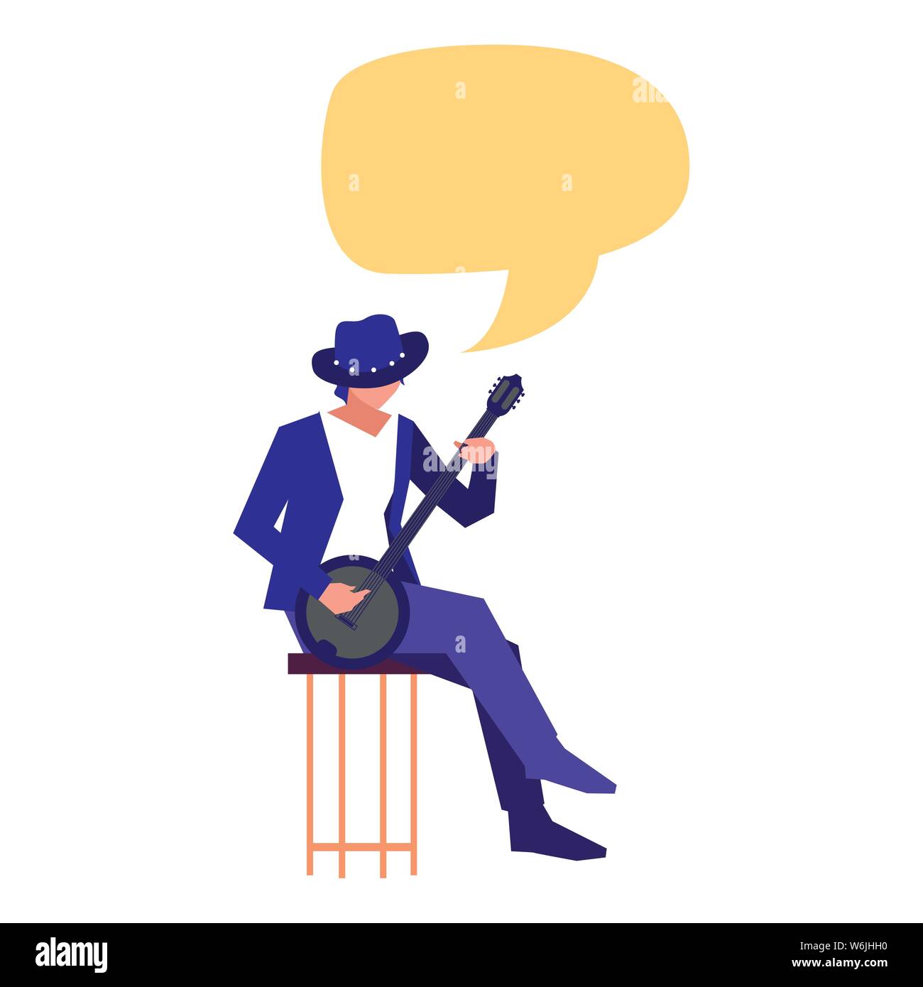 Man playing banjo Stock Vector Images - Alamy