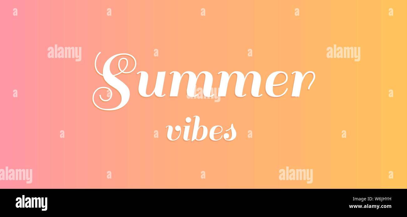 Summer vibes pastel gradient background. Vector illustration Stock ...