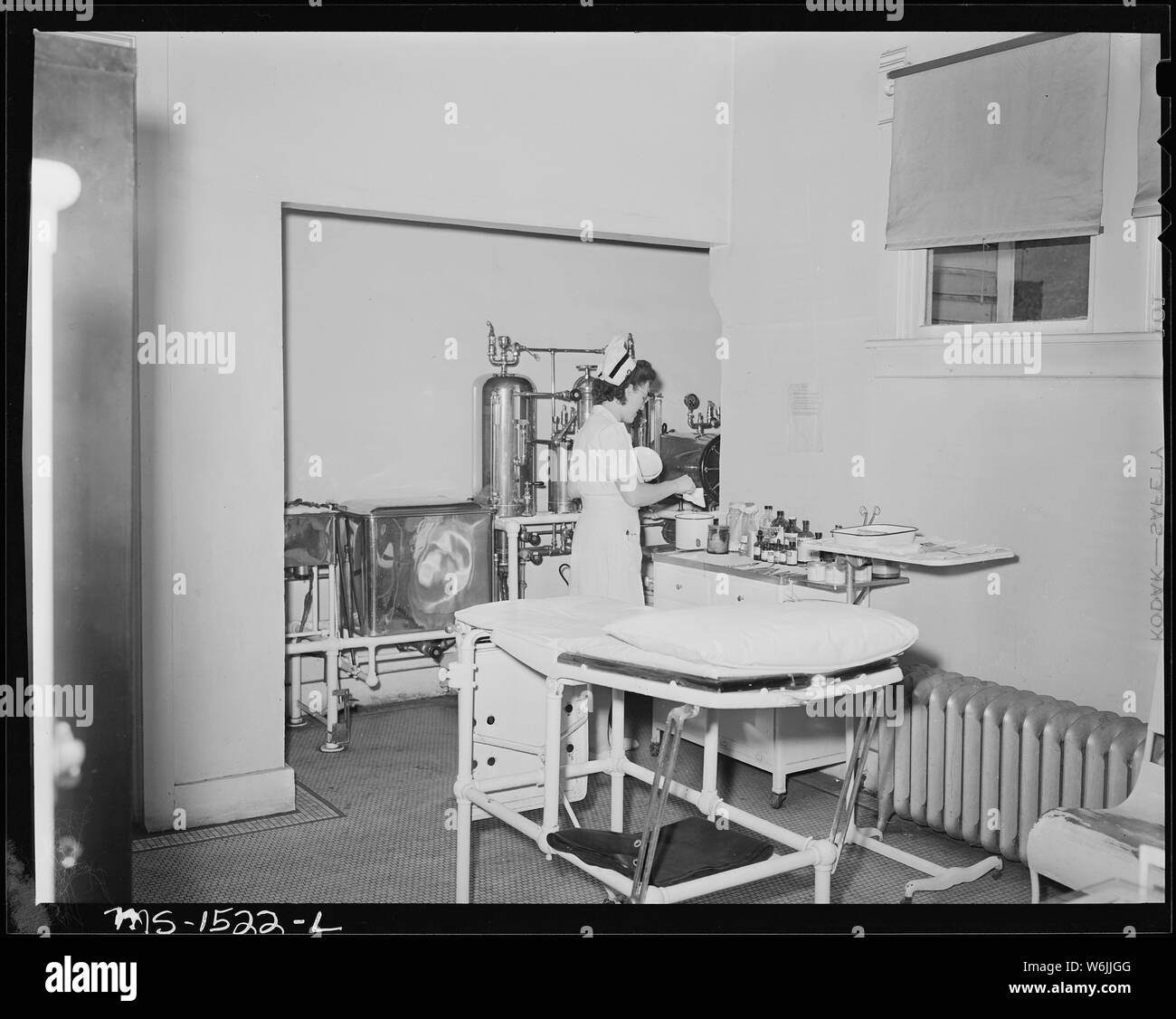 Mrs. Eva Ruth Gray, RN., in the operating room at the Gary hospital. U ...