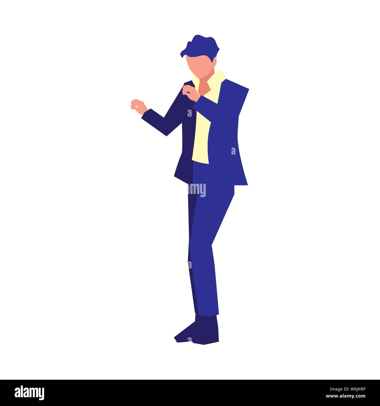 dancing man character on white background vector illustration Stock ...