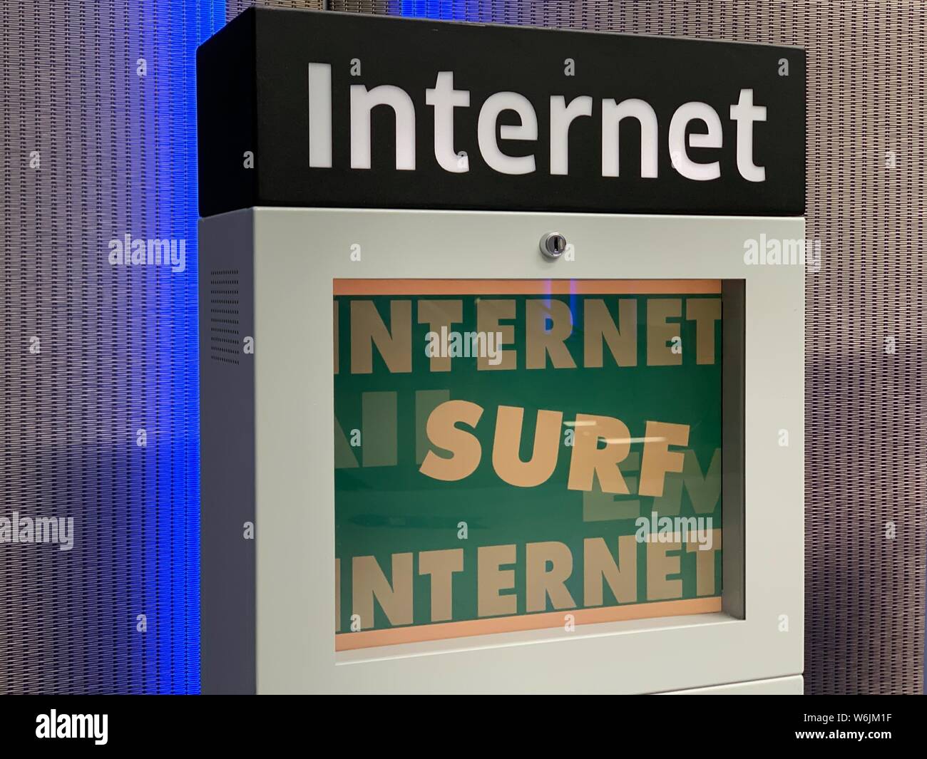 Internet terminal at dusseldorf international airport hi-res stock ...