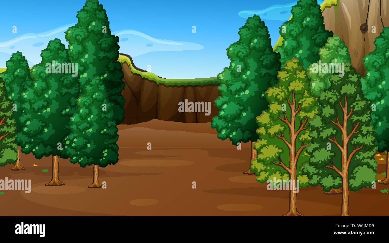 Empty background nature scenery illustration Stock Vector Image & Art ...