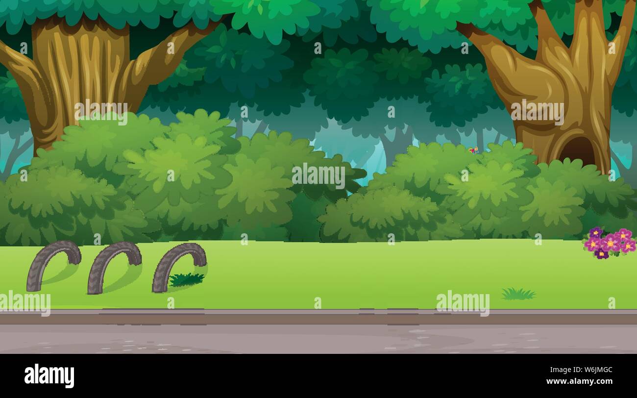 Empty background nature scenery illustration Stock Vector Image & Art ...