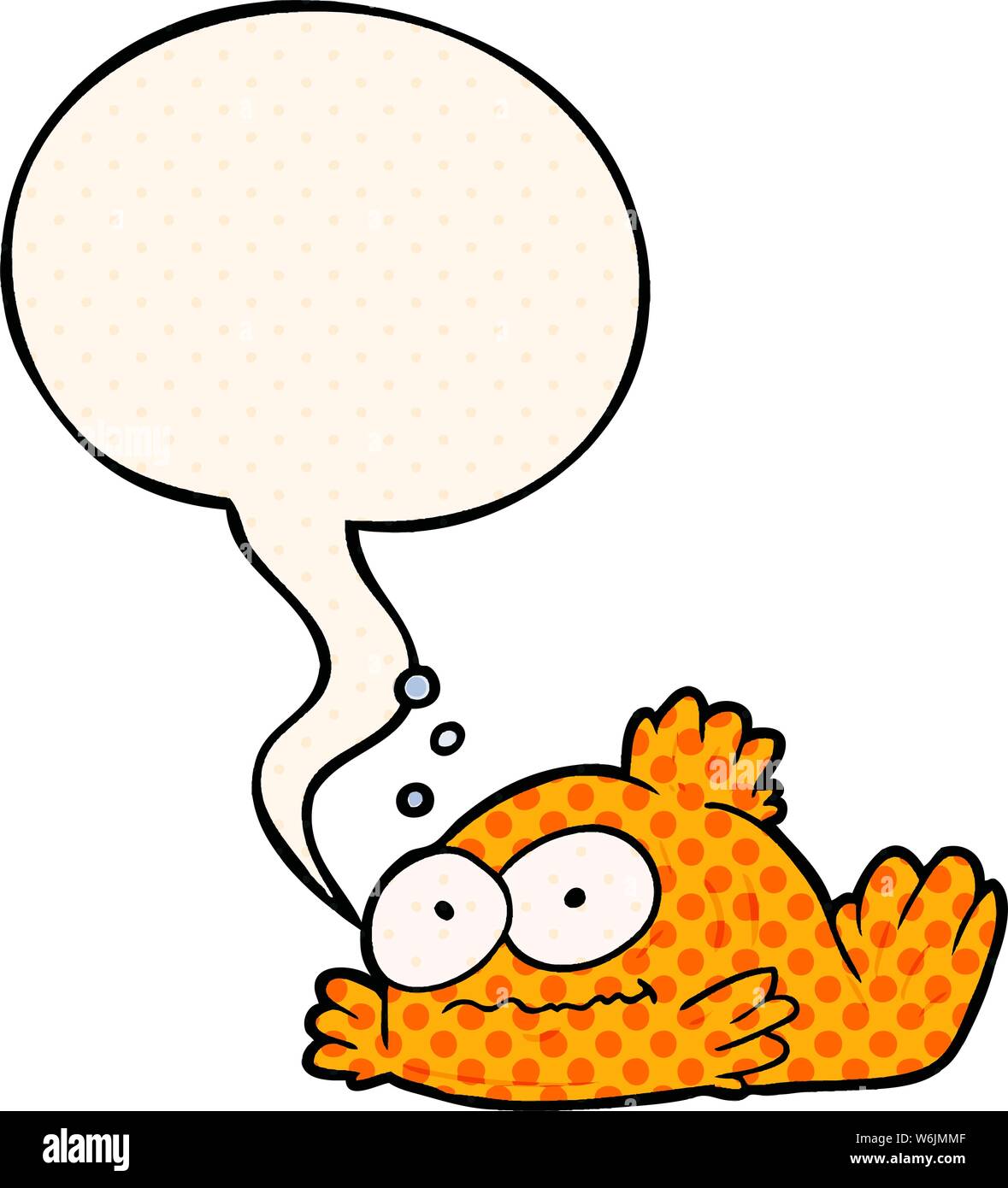 Funny Cartoon Goldfish