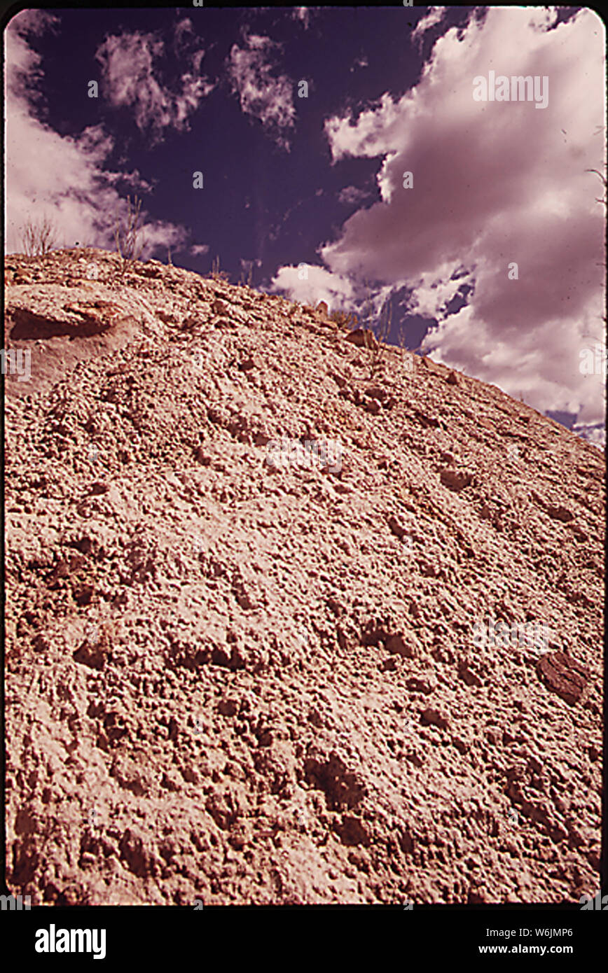 NO VEGETATION GROWS ON THIS 20-YEAR OLD SPOIL PILE FROM A STRIP MINE AT ...