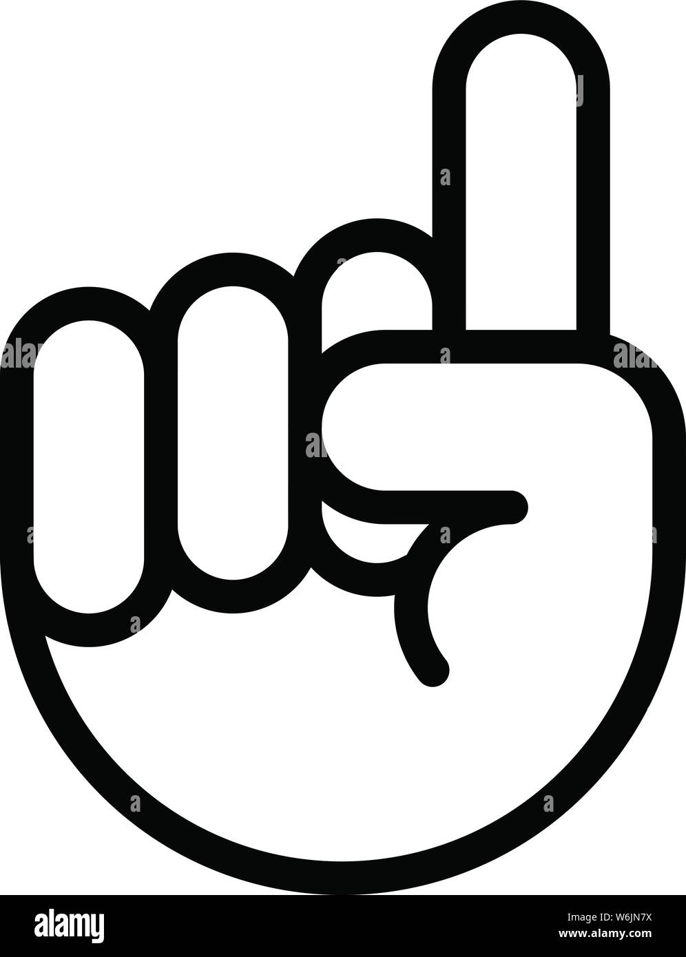 Finger pointing up, icon - idea sign and reminder concept, index Stock ...