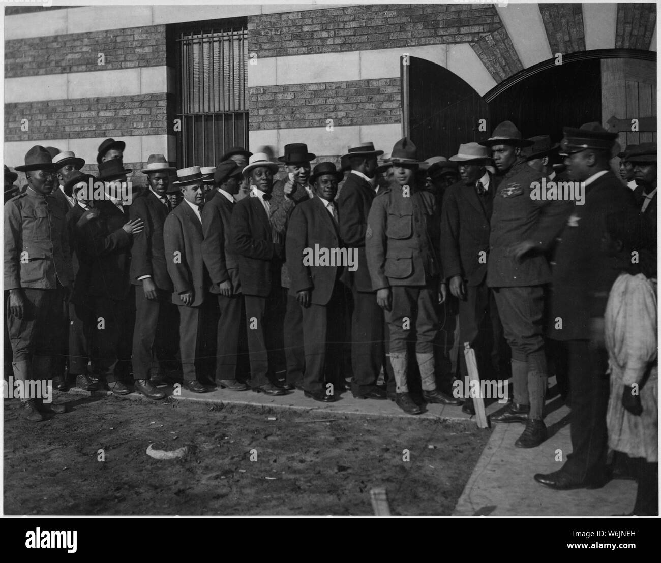 Negroes eager to enlist for active service. Chicago, Illinois 1917, in ...