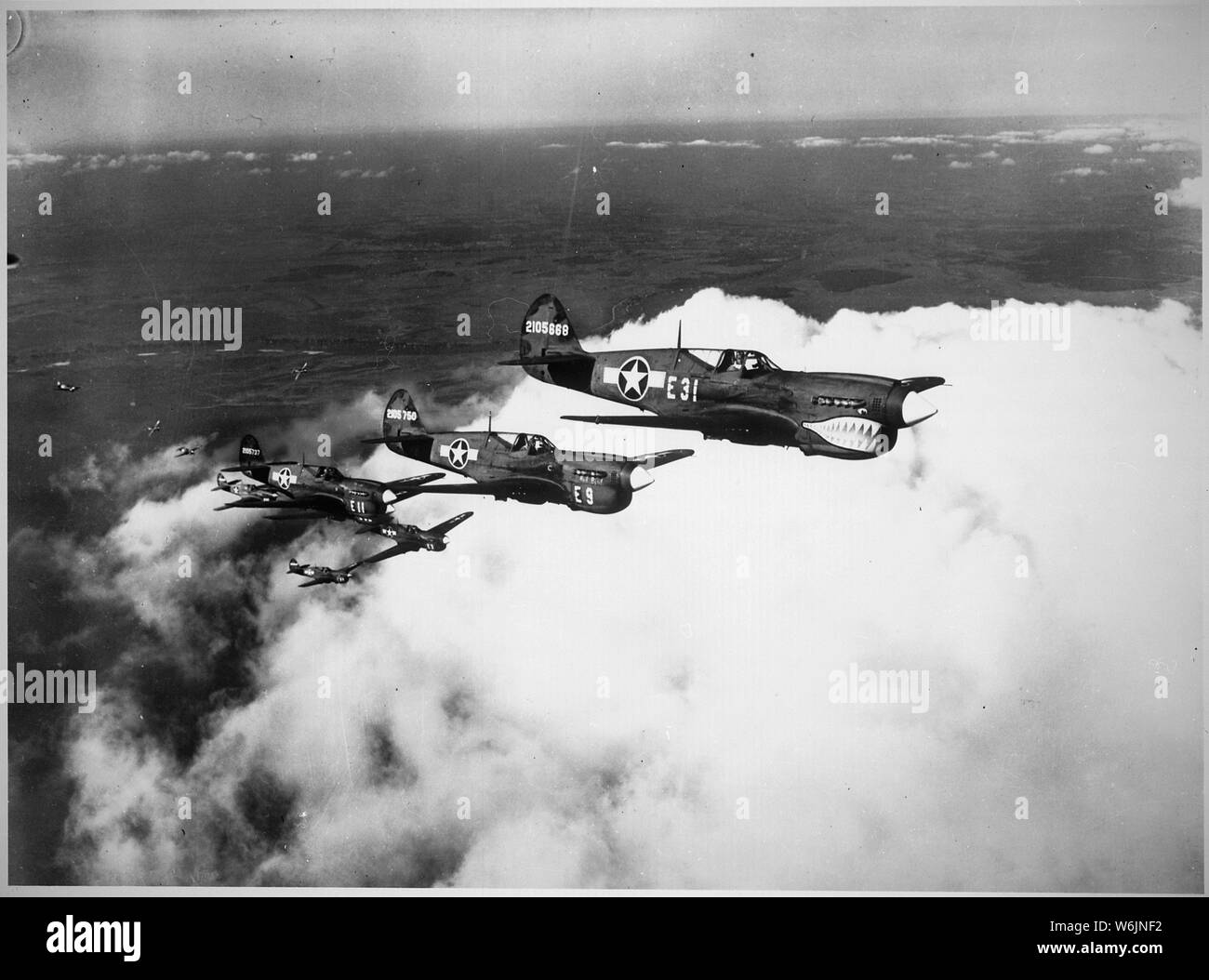 Negro pilots in one of the flight formations which will soon carry them ...