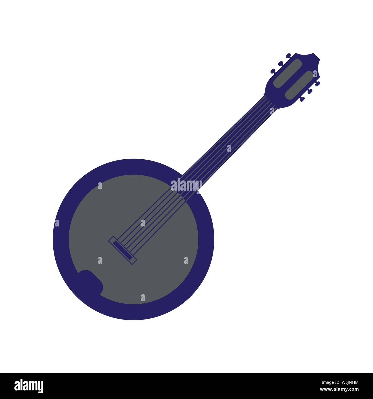 banjo musical on white background vector illustration Stock Vector ...