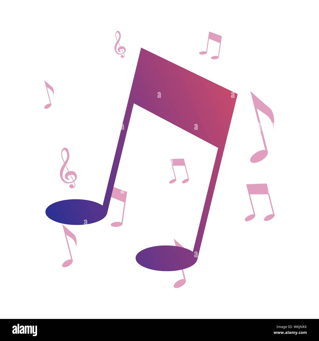 music notes melody symbol background vector illustration Stock Vector ...