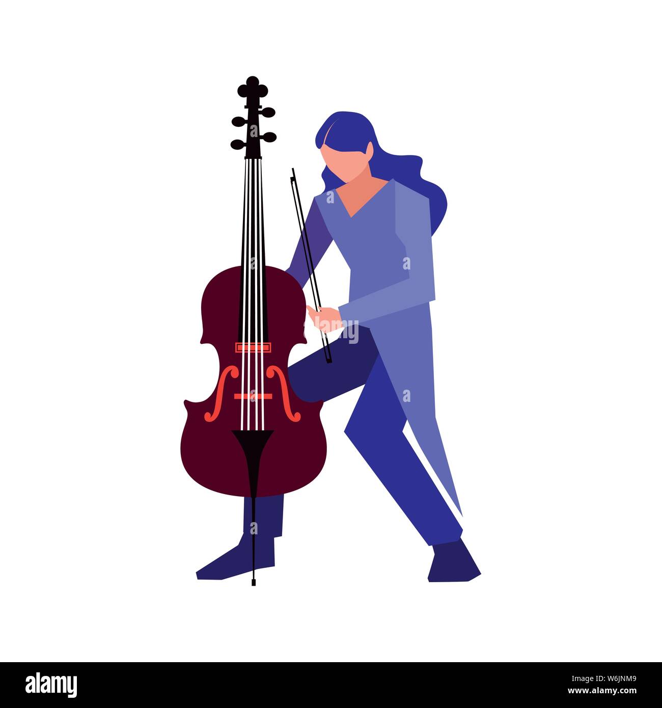 Boy playing cello Stock Vector Images - Alamy