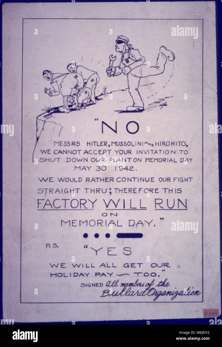No Factory Will Run On Memorial Day Stock Photo - Alamy