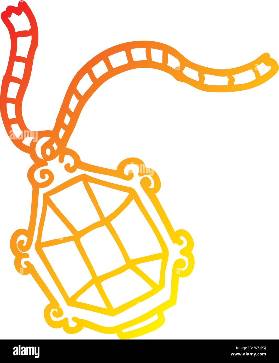 warm gradient line drawing of a cartoon expensive jewelery Stock Vector ...