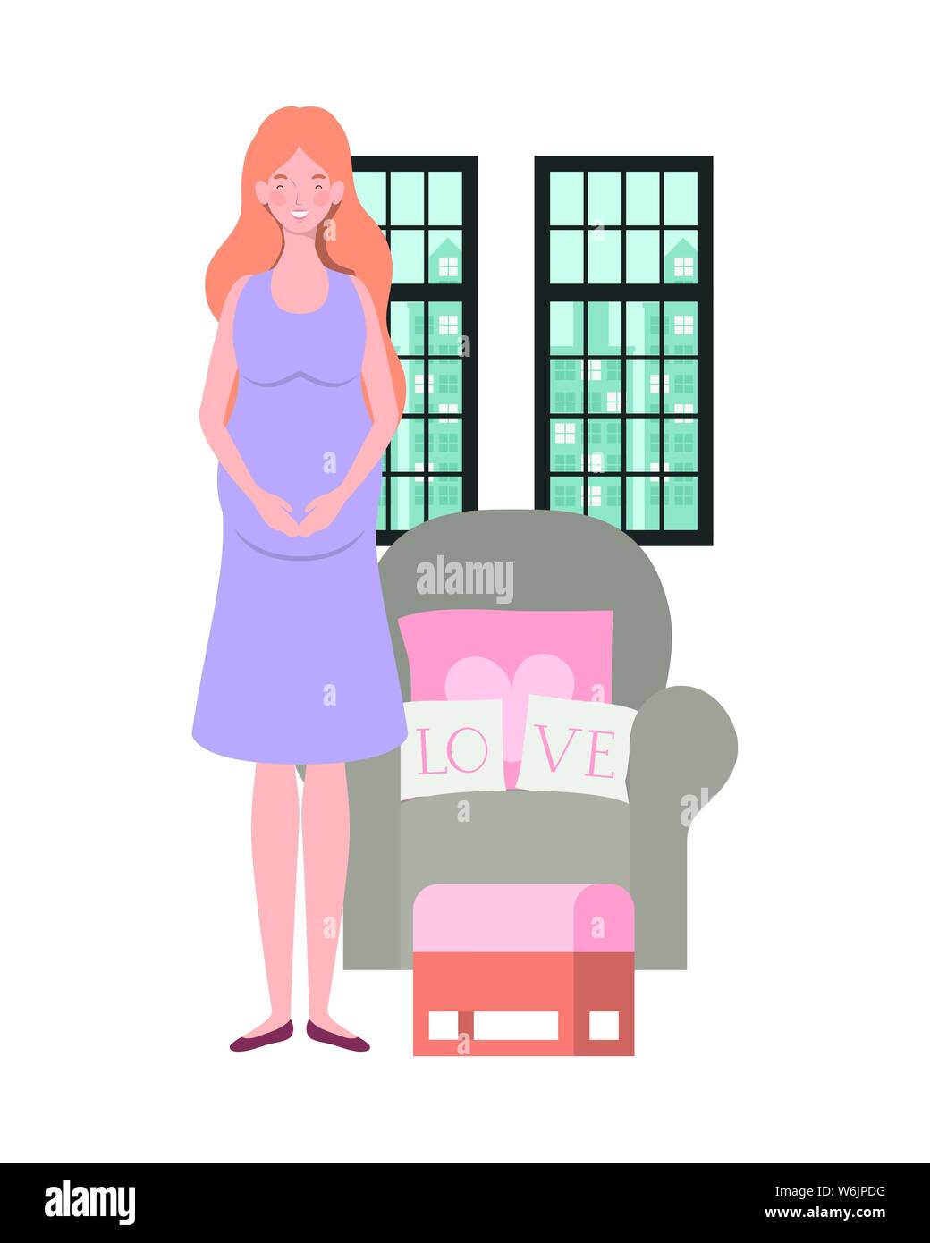 Isolated pregnant woman design vector illustration Stock Vector Image ...