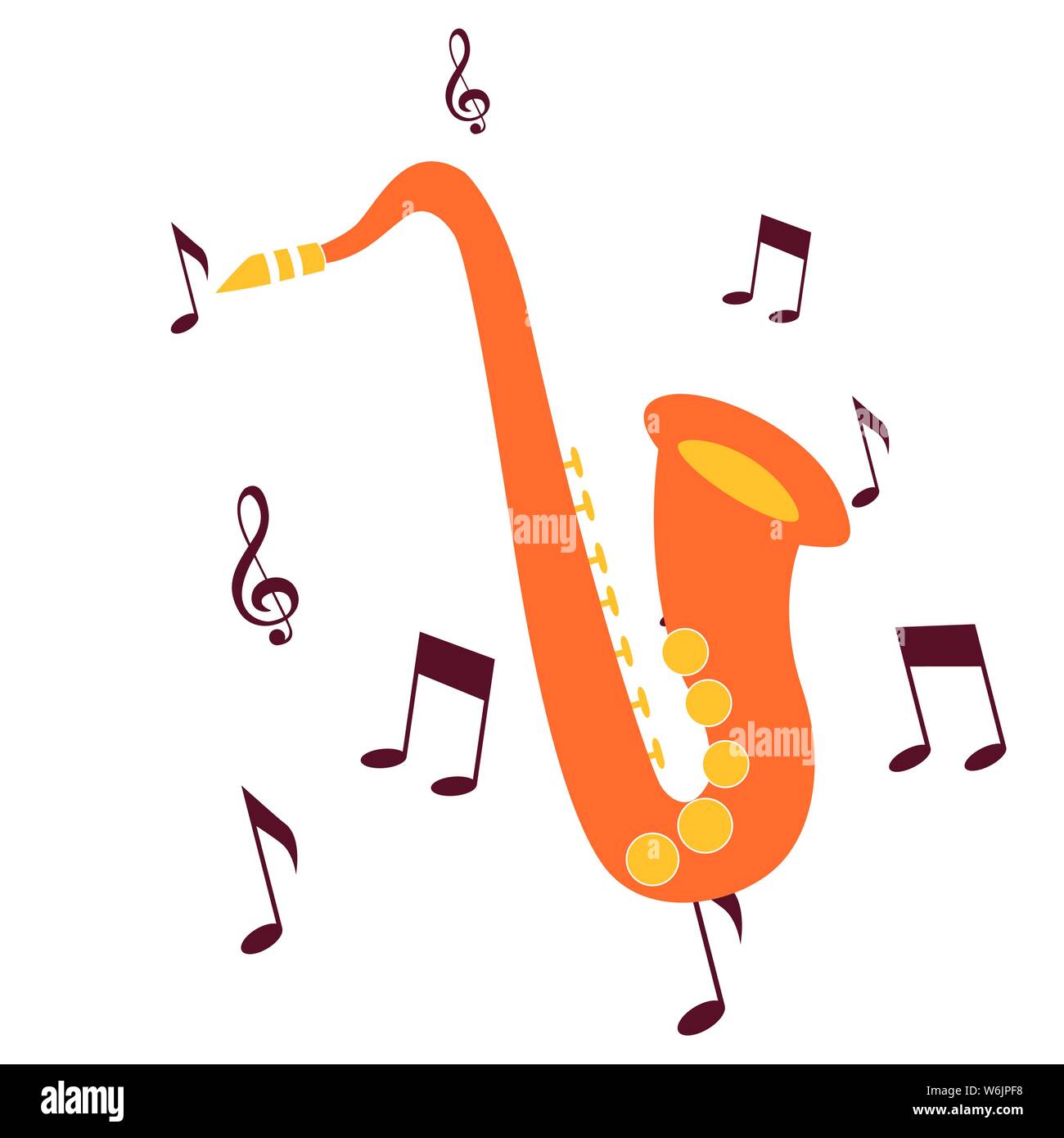 saxophone musical instrument note music design background vector ...