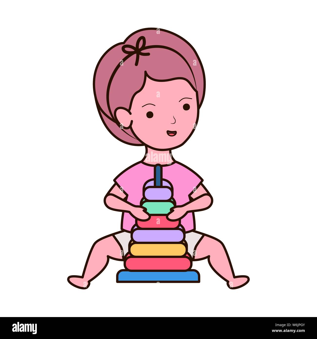 Isolated baby girl design vector illustration Stock Vector Image & Art ...