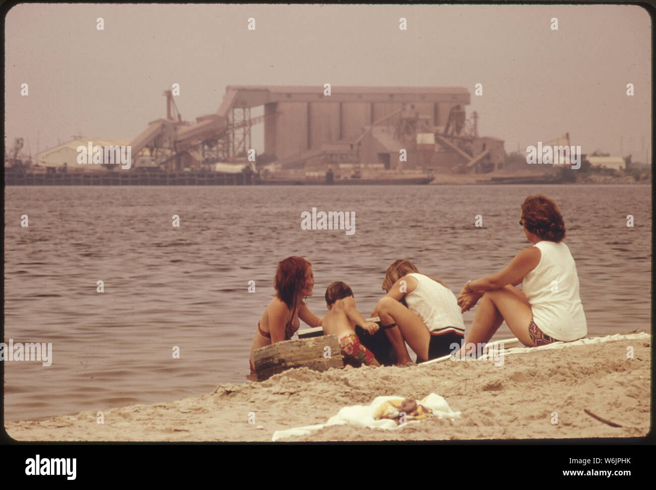 OLIN MATHIESON CHEMICAL PLANT ON FAR SIDE OF LAKE Stock Photo - Alamy
