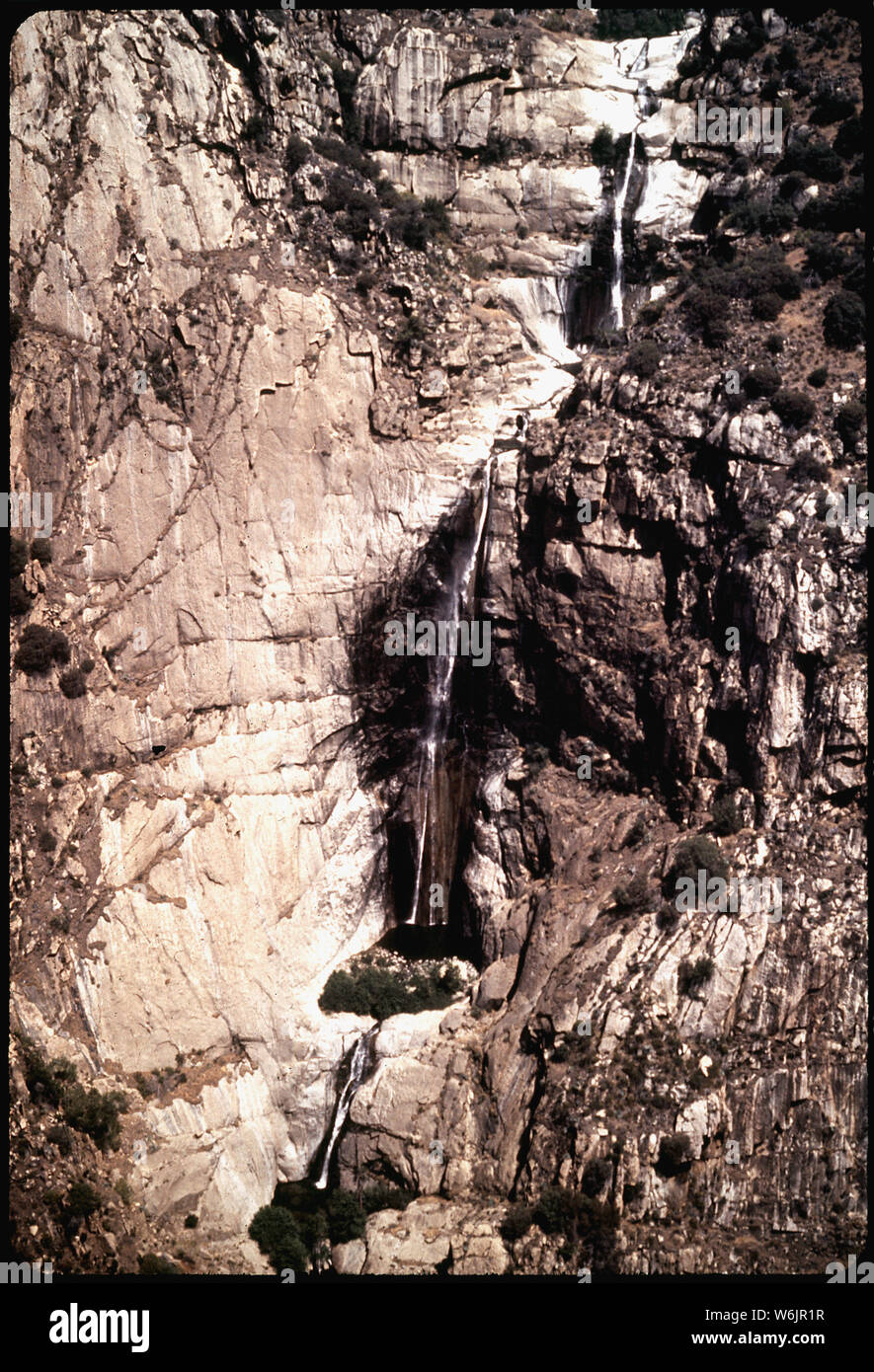 ONE OF THE WATERFALLS ALONG THE UPPER KINGS RIVER IN AN INACCESSIBLE ...