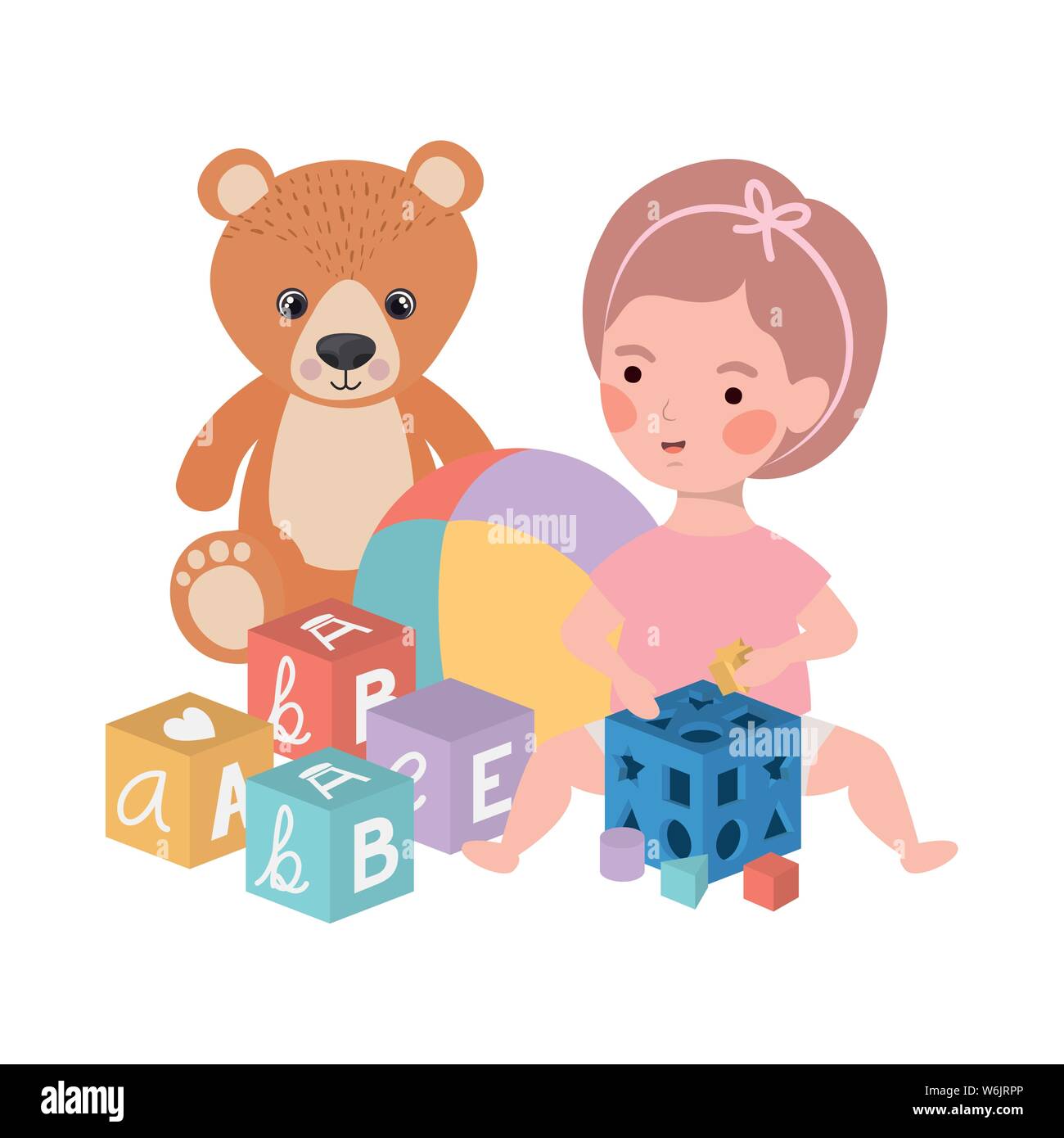 Isolated baby girl design vector illustration Stock Vector Image & Art ...