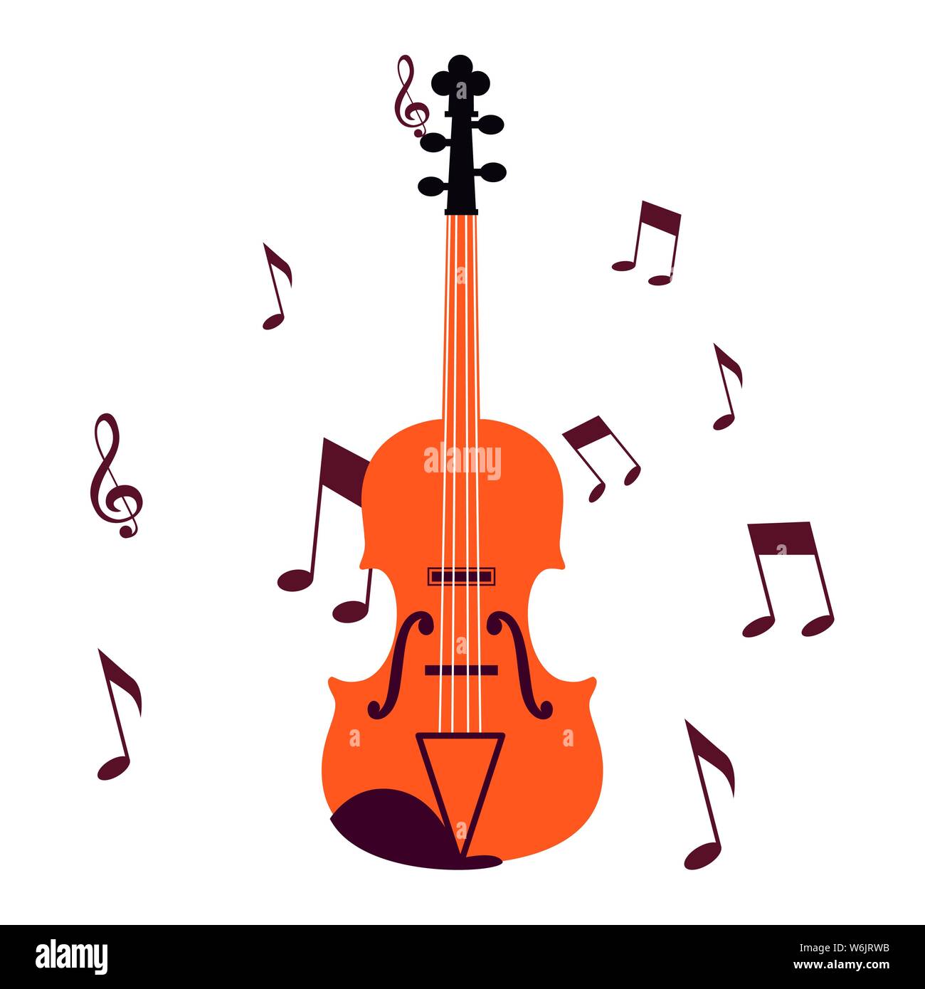 violin musical instrument note music design background vector ...