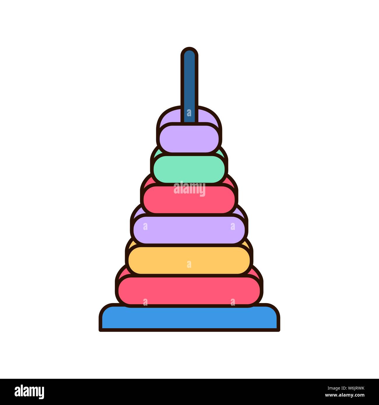 Isolated baby pyramid toy design Stock Vector Image & Art - Alamy