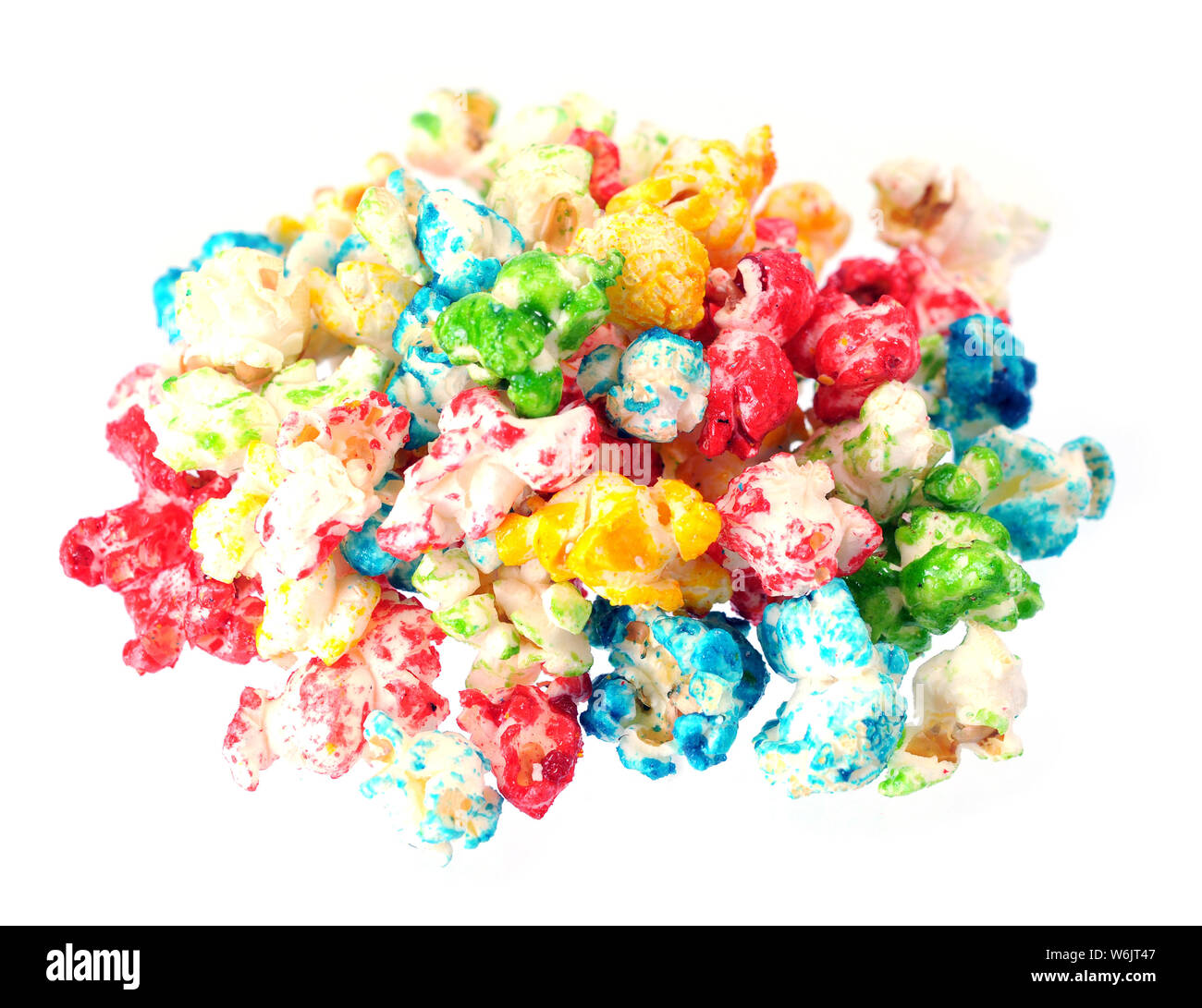 group of colorful popcornon white Stock Photo - Alamy
