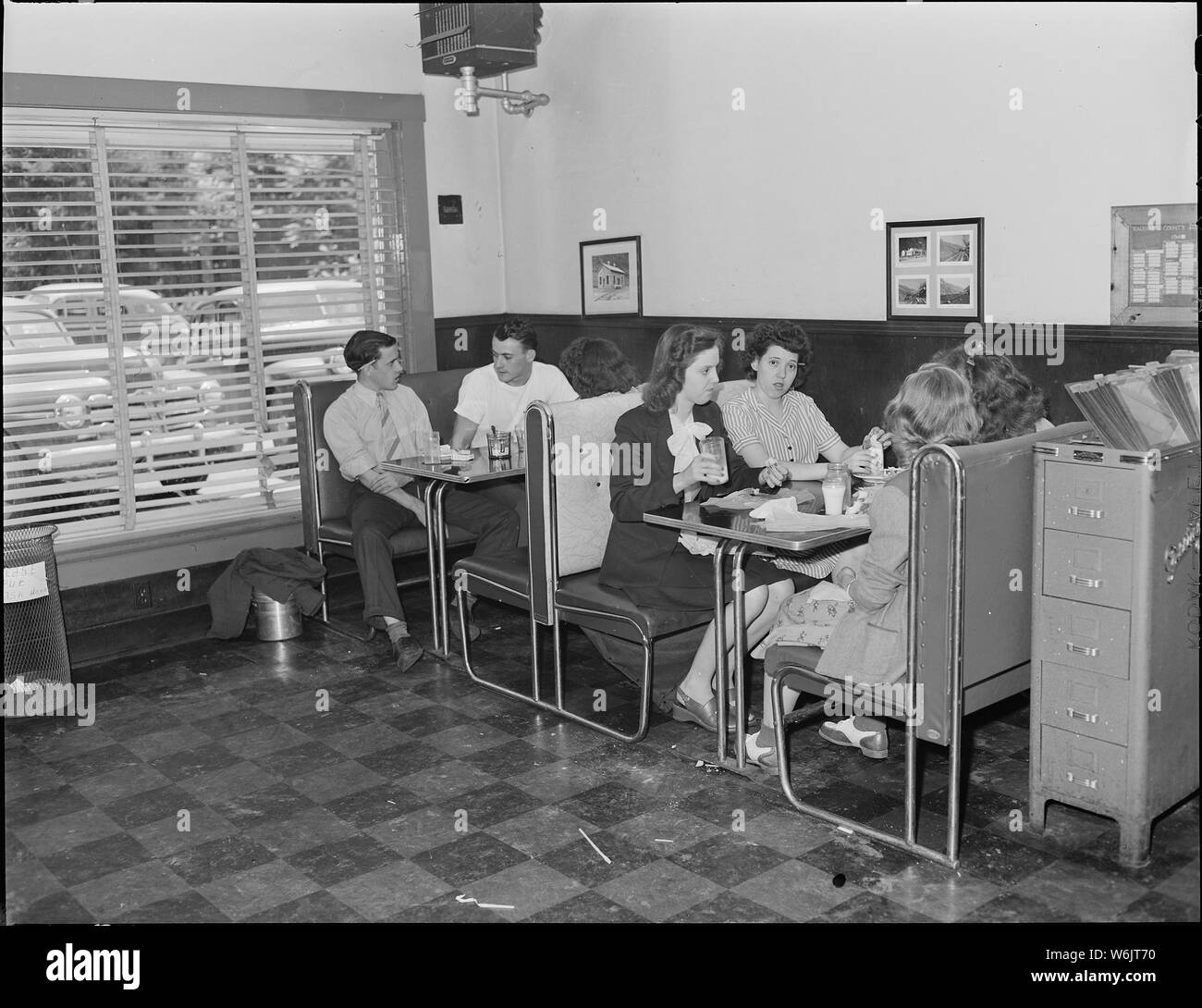 Grill on the corner Black and White Stock Photos & Images - Alamy