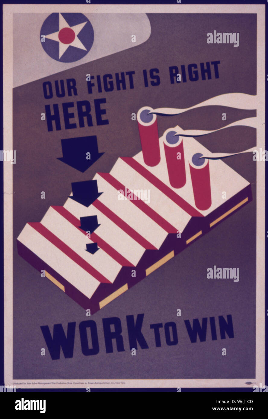 Our Fight to Win is Right Here. Work to Win Stock Photo - Alamy